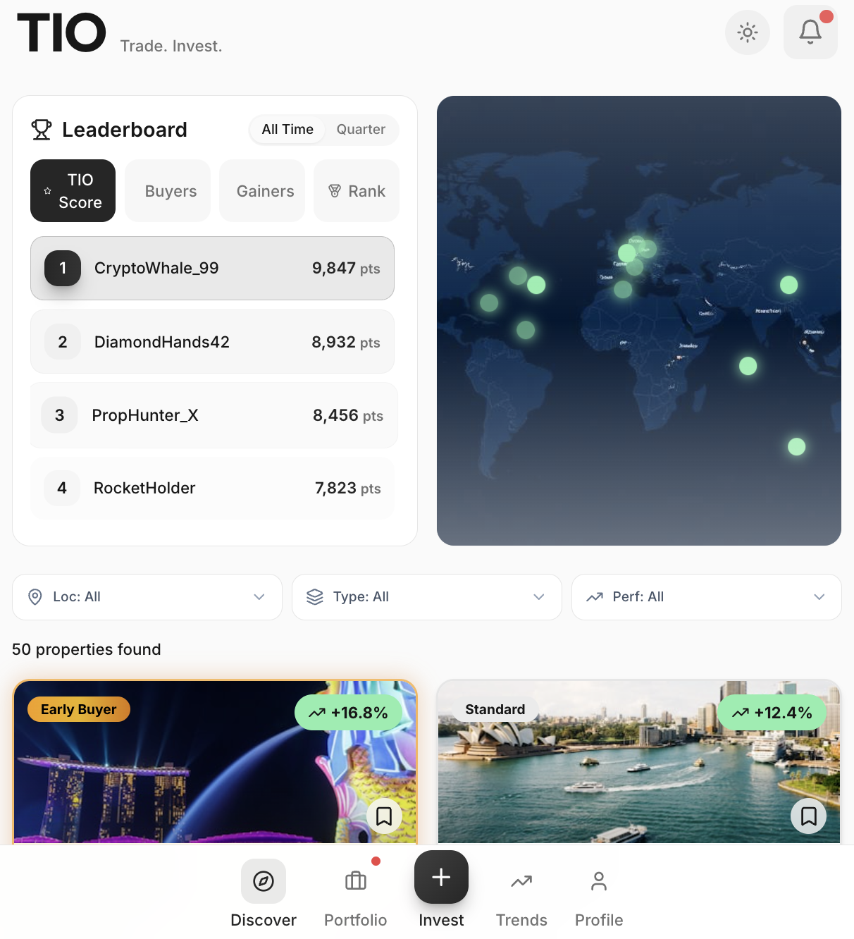 TIO - Trade. Invest. Own | The Global Property Stock Market